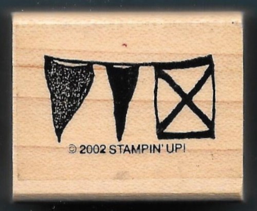 SAILOR SHIP FLAGS SEA LIFE Boat Banners Seaman STAMPIN' UP! wood RUBBER ...