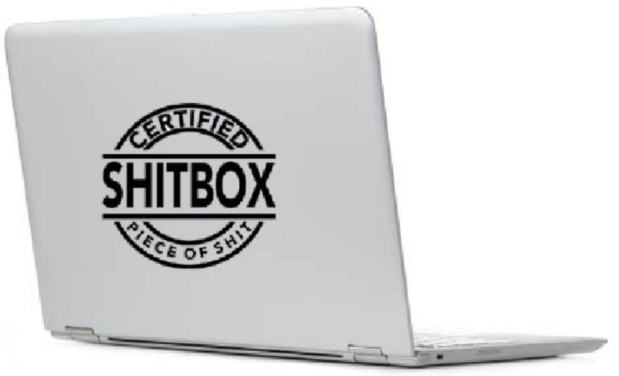 Certified SHITBOX Car Window Decal Graphic Truck Bumper Laptop Sticker ...