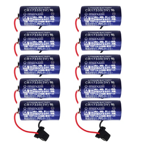 10pcs CR17335 1750mAh 3V Non-rechargeable Li-ion battery with Black ...