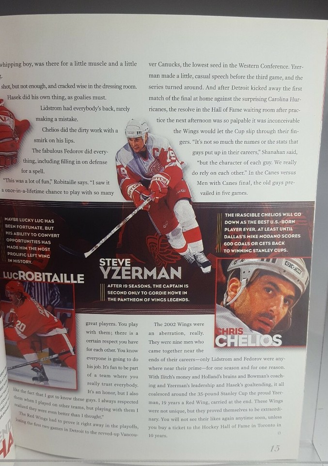 SPORTS ILLUSTRATED MAGAZINE (JUNE 27, 2002) DETROIT RED WINGS 2001-02 ...