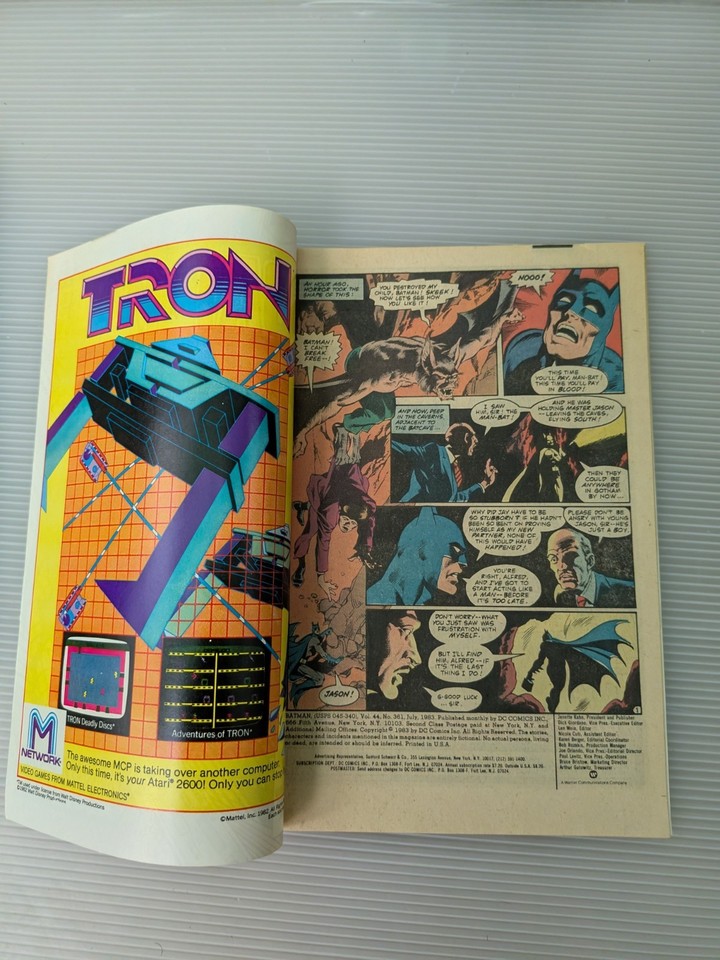 Batman #361 DC Comics 1983 - 1st Harvey Bullock - 1st Jason Todd Cover ...