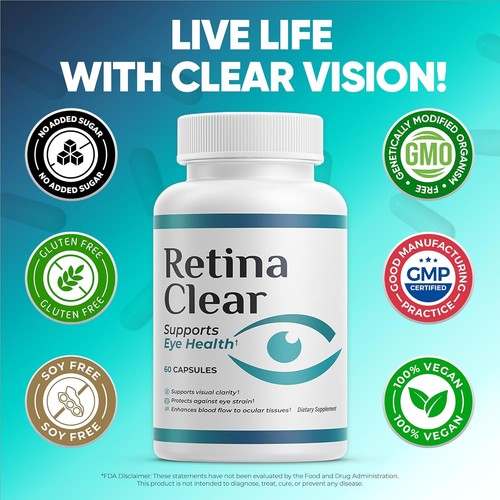 Retina Clear Support Supplement –Supports Focus & Eye Fatigue Relief 60 ...