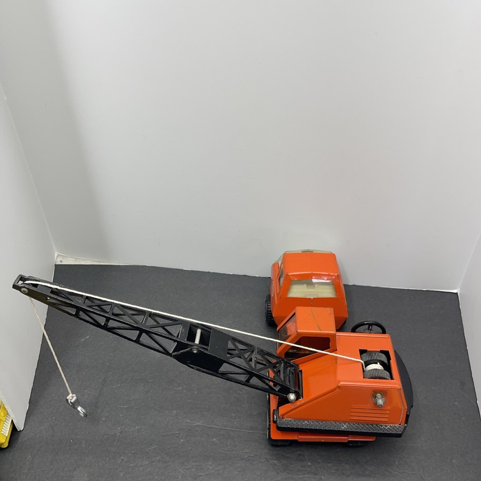 12" Mini TONKA Orange Pressed Steel Tow Truck with Winch (1773) | eBay