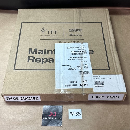 BRAND NEW ITT Industries Maintenance Goulds Pumps Repair Kit R196-MKM8Z ...