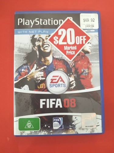 FIFA 08 PlayStation 2 Soccer Game PS2 Complete Manual & Disc | eBay