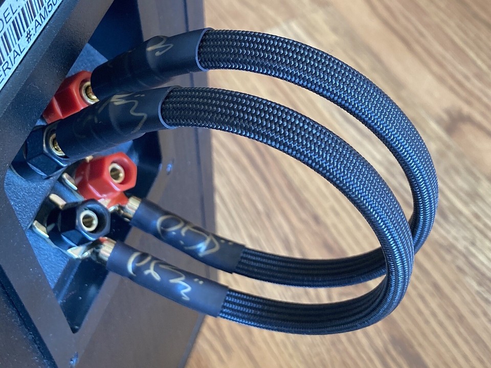 Audiophile Speaker Bi-Wire Jumper Wire OFC Banana/Spade Gold USA 9AWG ...