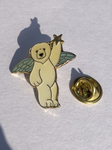 Alaskan Angel Polar Bear Gold Tone Metal Travel Lapel Pin Pinback | eBay