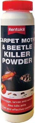 Rentokil Carpet Beetle & Moth Killer Powder Kills Egg,Larvae,Ants ...
