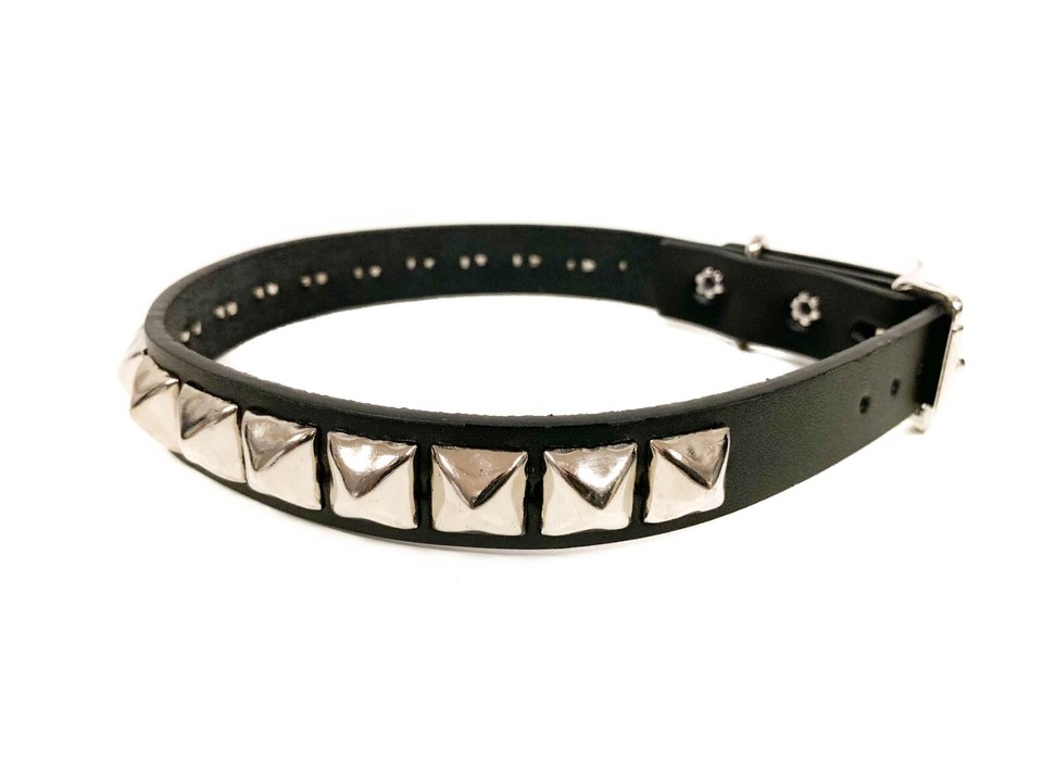 Studded Punk Collar Gothic Classic Choker Genuine Leather Usa Made 70's ...