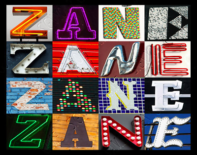 ZANE Name Poster featuring photos of actual sign letters | eBay