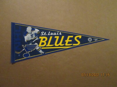 NHL St.Louis Blues Vintage Circa 1990's Hockey Player Team Logo Pennant ...