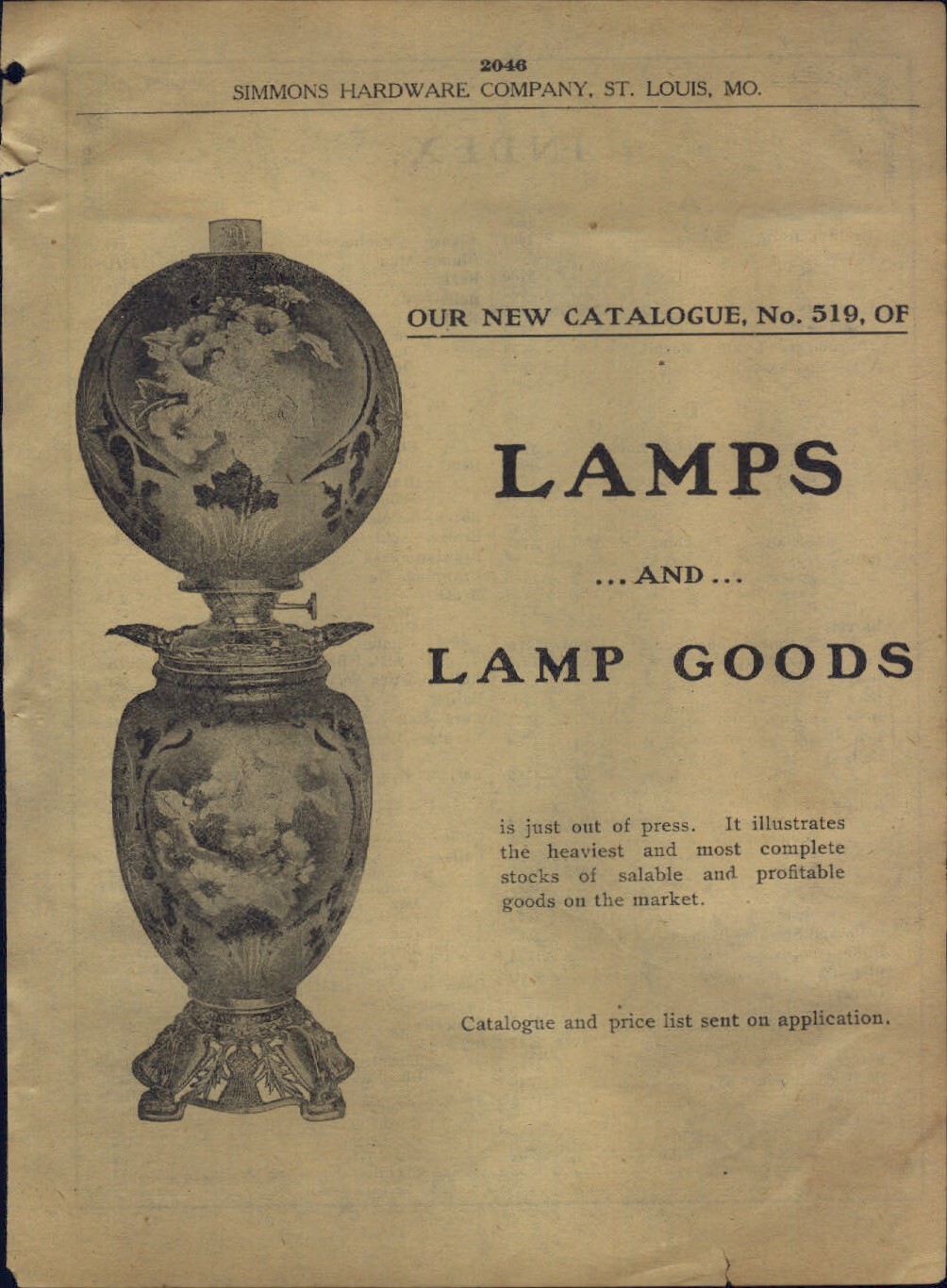 1906 PAPER AD Lamps Lamp Goods Parlor Painted Glass | eBay