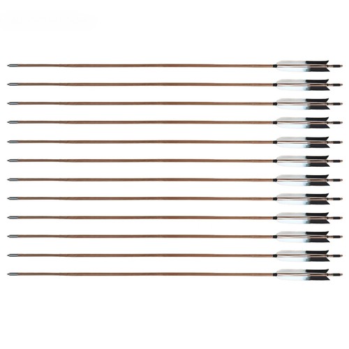 40" Bamboo Archery Arrows, 6.2 Inches Turkey Feathers, Recurve Bow ...