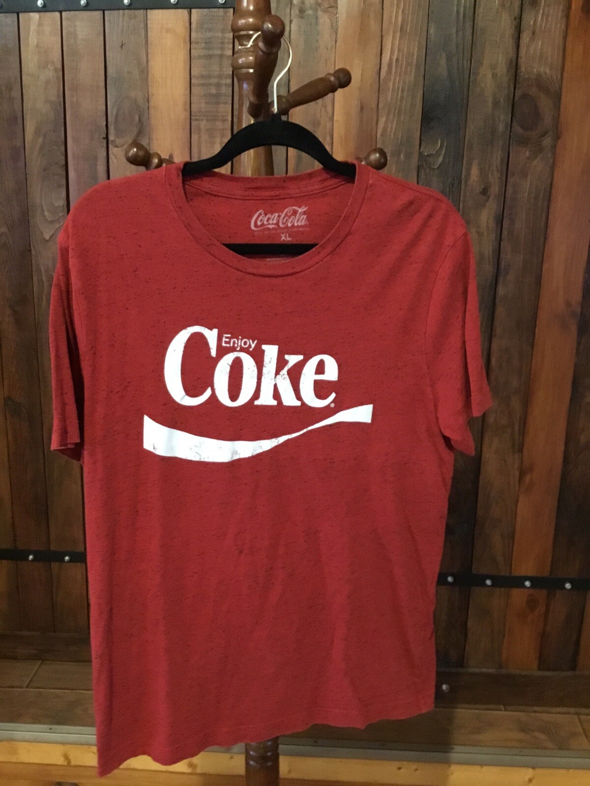 Coca Cola Men's Enjoy Coke Short Sleeve Crewneck Red … - Gem