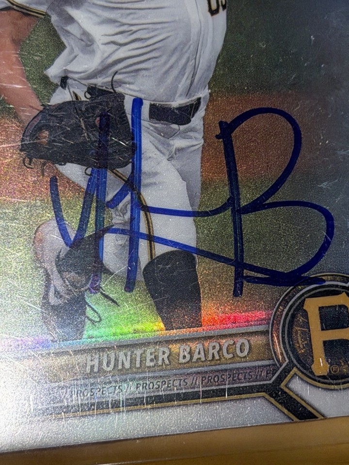 2022 Bowman Draft Chrome Refractor 1st Auto Signed Hunter Barco BAS IP ...