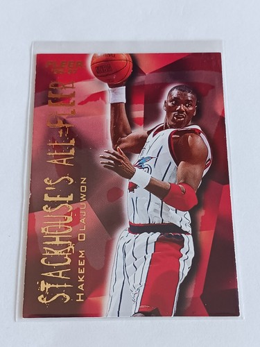 1996-97 Fleer Hakeem Olajuwon Stackhouse's All-Fleer #8 Houston Rockets ...