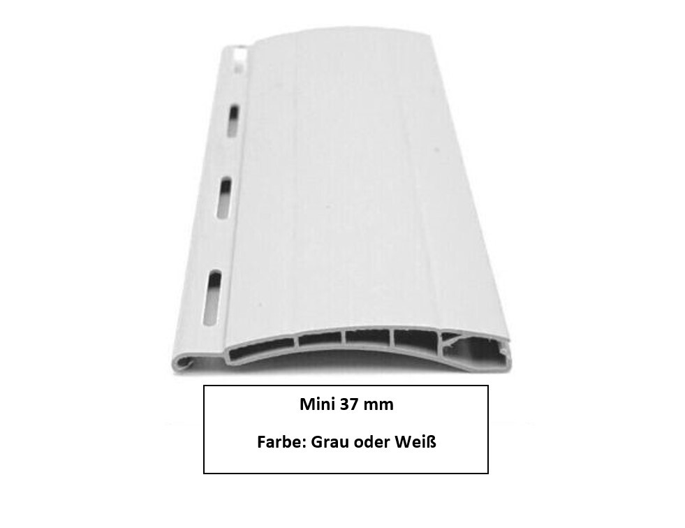 Ersatz Rollladen Mini Lamelle Stab Rollladenlamelle 37 mm Grau Weiß 4 ...
