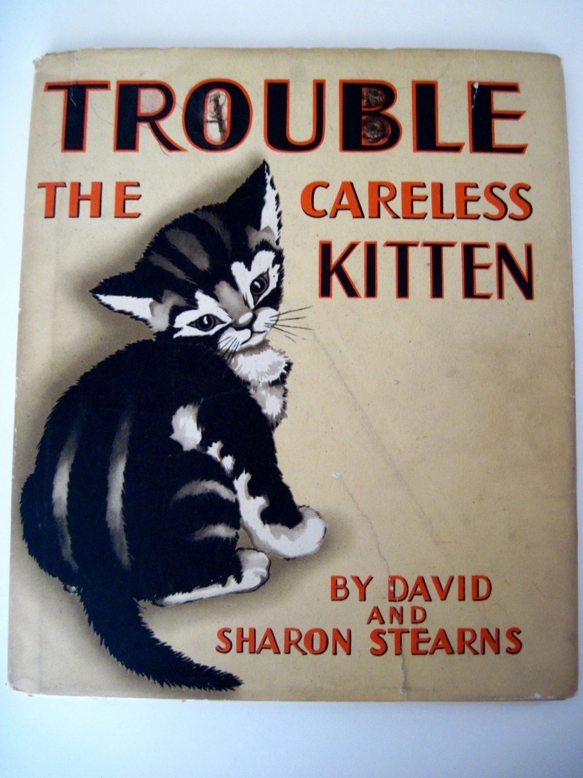 Darling Children's Book Titled "Trouble, The Careless Kitten" w/14 Cute ...