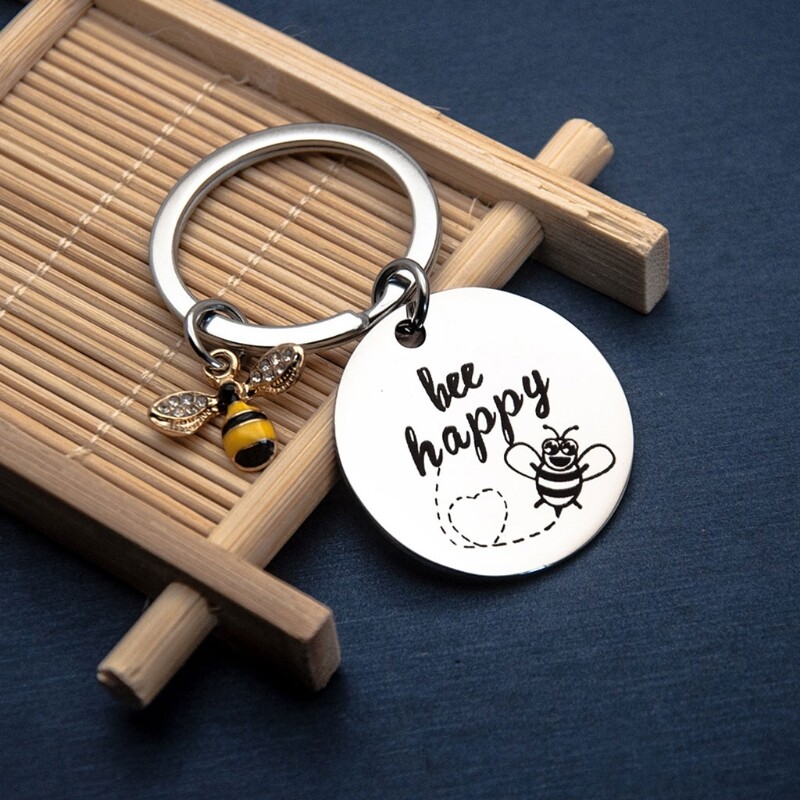 Happy Keychain Jewelry Gifts for Lovers Beekeepers and Teachers | eBay