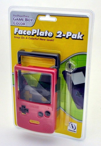 NEW Game Boy Color FacePlate 2-Pack PINK & BLACK Snap On Style ...