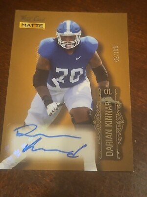 Darian Kinnard signed college rookie card signature autographed ...