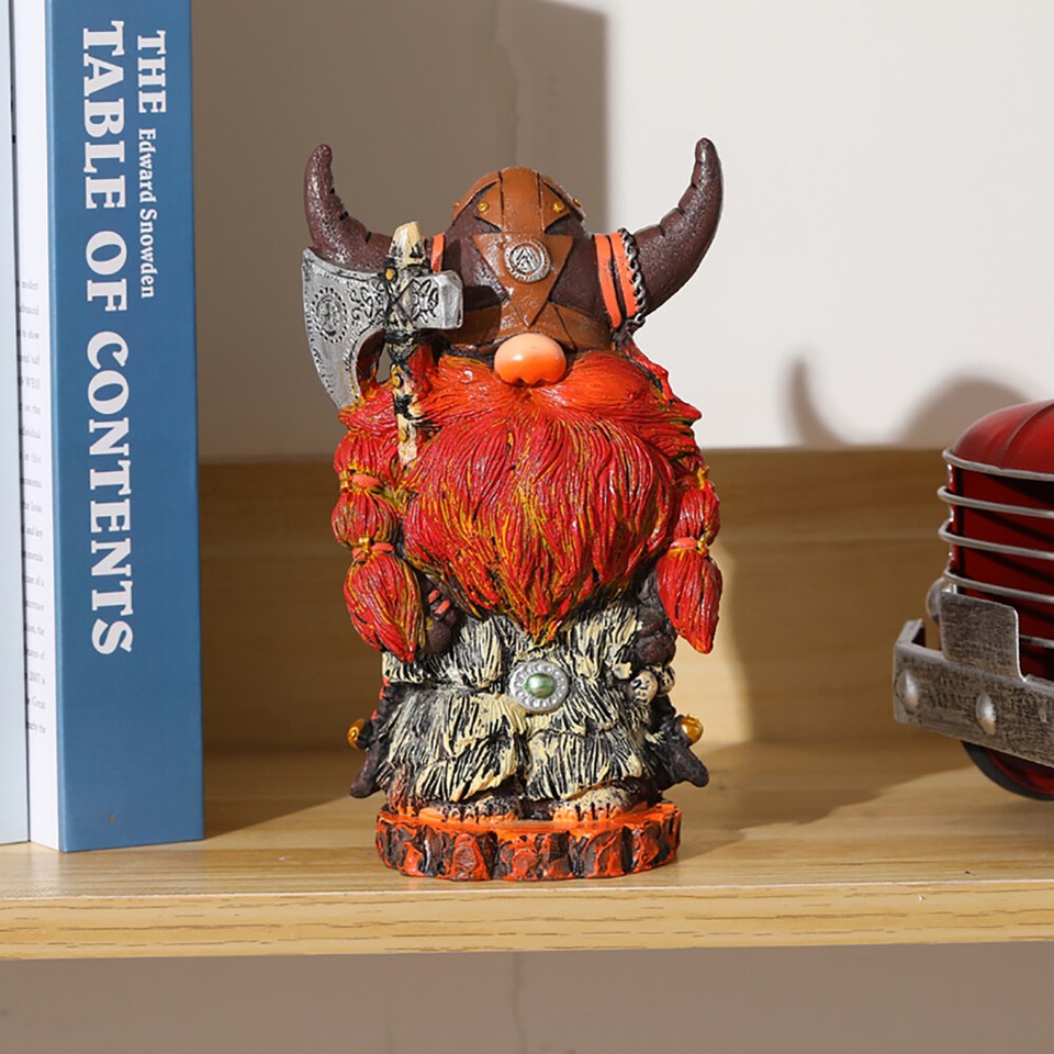 Garden Gnome Dwarf Statue Medieval Guard Nordic Victor Norse Dwarf ...