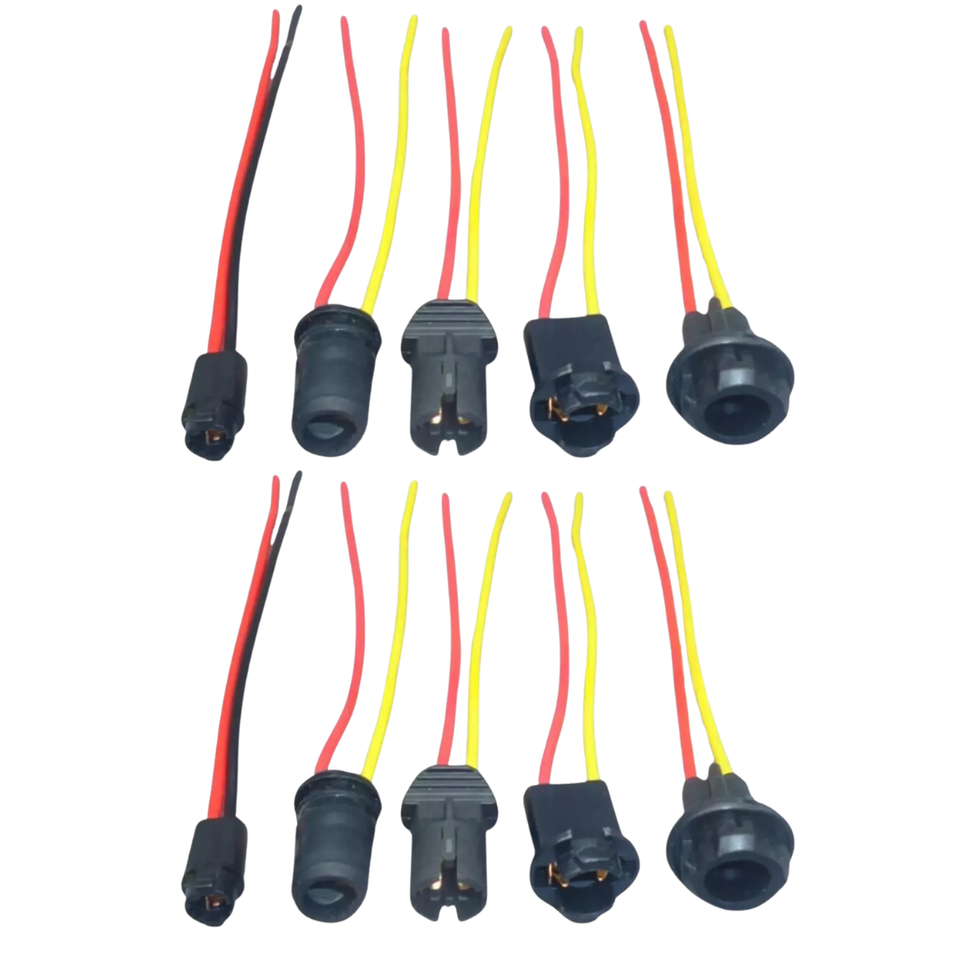 T5 T10 T15 2pcs Socket Lamp Holder Auto Bulb Holder Socket Connectors ...