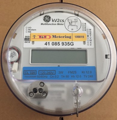 GENERAL ELECTRIC (GE) - WATTHOUR METER (KWH), MODEL KV2C, 120/240V ...