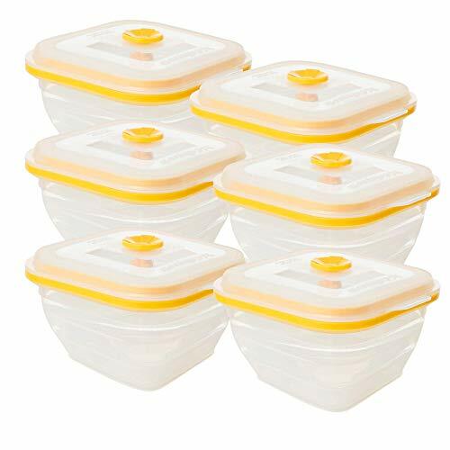 Collapse-it 6-Pc Silicone Food Storage Containers Yellow Rectangle Set ...
