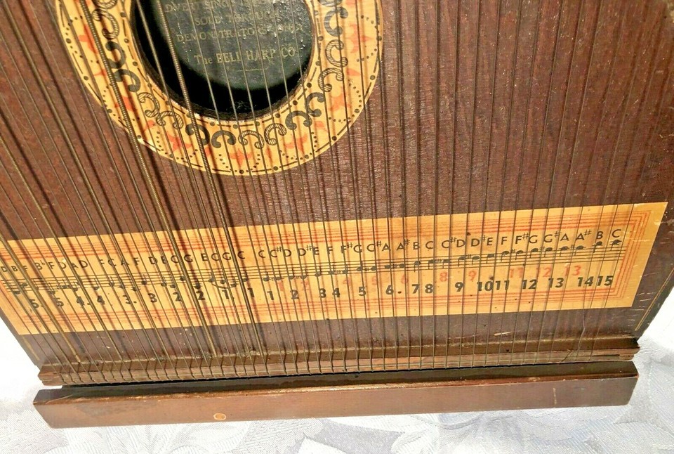 ANTIQUE AMERICAN THE BELL HARP CO ZITHER /AUTOHARP 19" X 12" | eBay