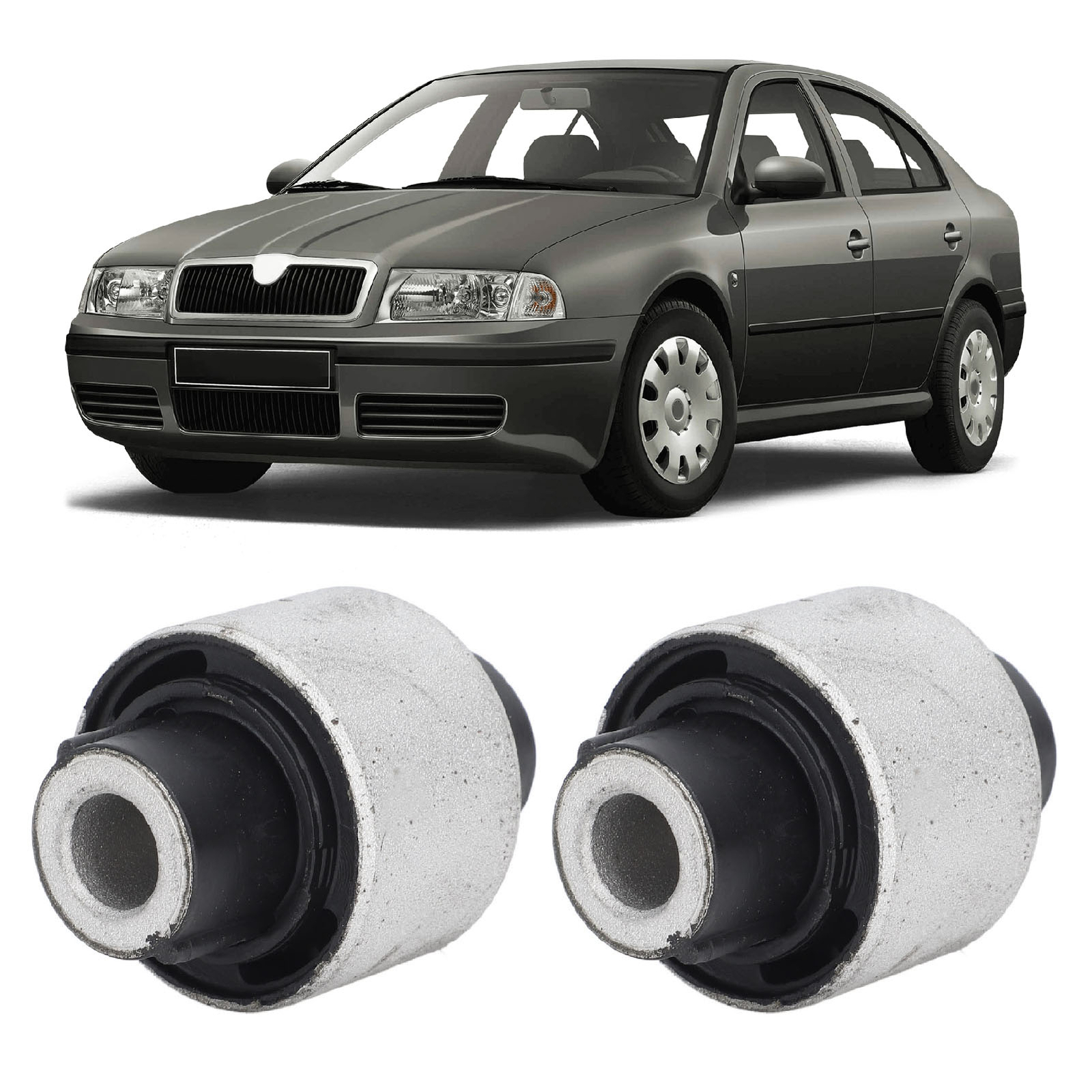 ZZ1 2 Pcs Rear Axle Control Arm Trailing Bushing 1K0505171C Metal ...