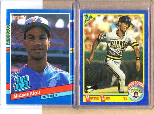 Moises Alou-2 Card Rookie Lot-Donruss Rated Rookie+1990 Score Rookie ...
