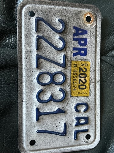 California Motorcycle License Plate 420 Vintage April 2020 | eBay