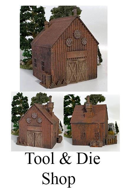 HO Scale TOOL and DIE SHOP Building Finished with detailing 4 inch x 3 ...
