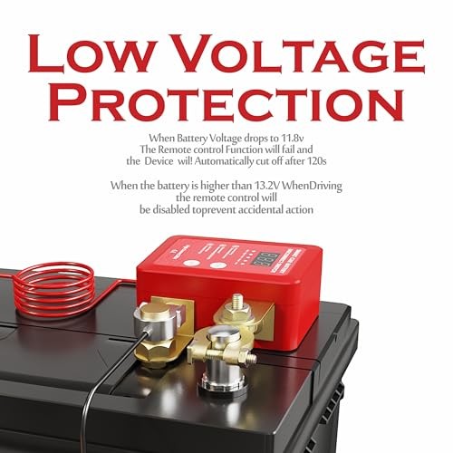 Automatic Power Cut-Off Switch, Kill Switch for car Battery 12V/24V Red ...