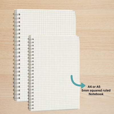 Squared Math Exercise Book Graph Grid paper Ruled A4 A5 Notebook School ...