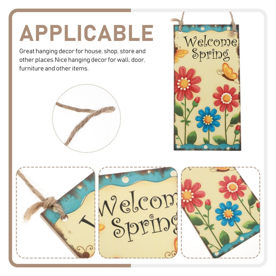 Happy Easter Wooden Hanging Plaque Festival Wall Door Decorative Sign ...