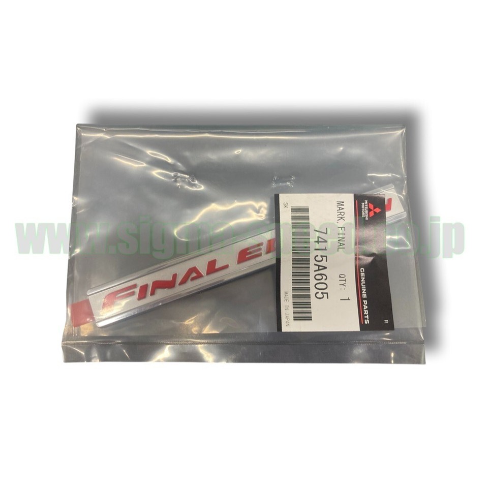 Genuine Mitsubishi Evolution 10 Final Edition Emblem EVO X CZ4A ...