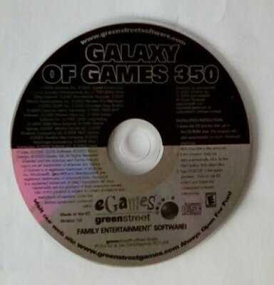 *DISK ONLY* Galaxy Of Games 350 Game Compilation PC | eBay UK