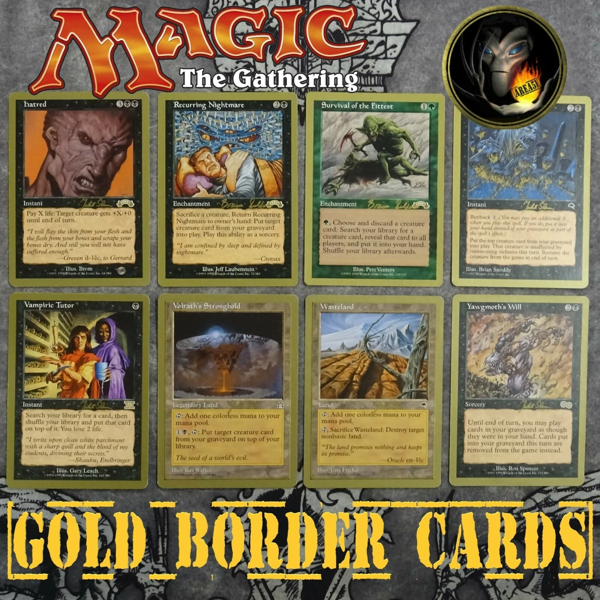 Gold Bordered Magic Cards