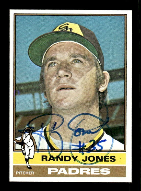 RANDY JONES SIGNED 1976 TOPPS #310 - ON-CARD AUTOGRAPH - SAN DIEGO ...