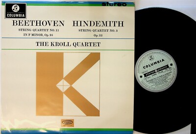 SAX 2520 ED1 B/S UK- Beethoven/Hindemith String Quartets KROLL Quartet ...