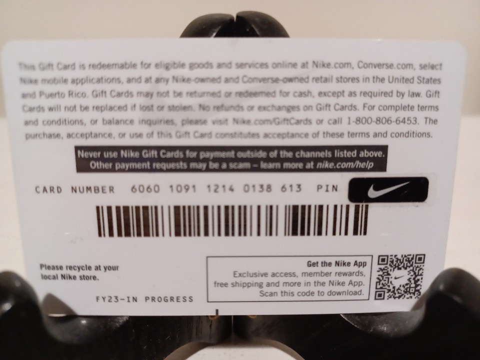 NIKE GIFT CARD 2023 " SWOOSH HIGH " BRAND NEW 🏀 GREAT PRICE | eBay