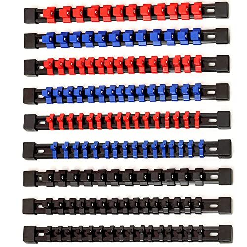 9pc Abs Socket Organizer Set 1/2inch 3/8inch And 1/4inch Drive Socket ...