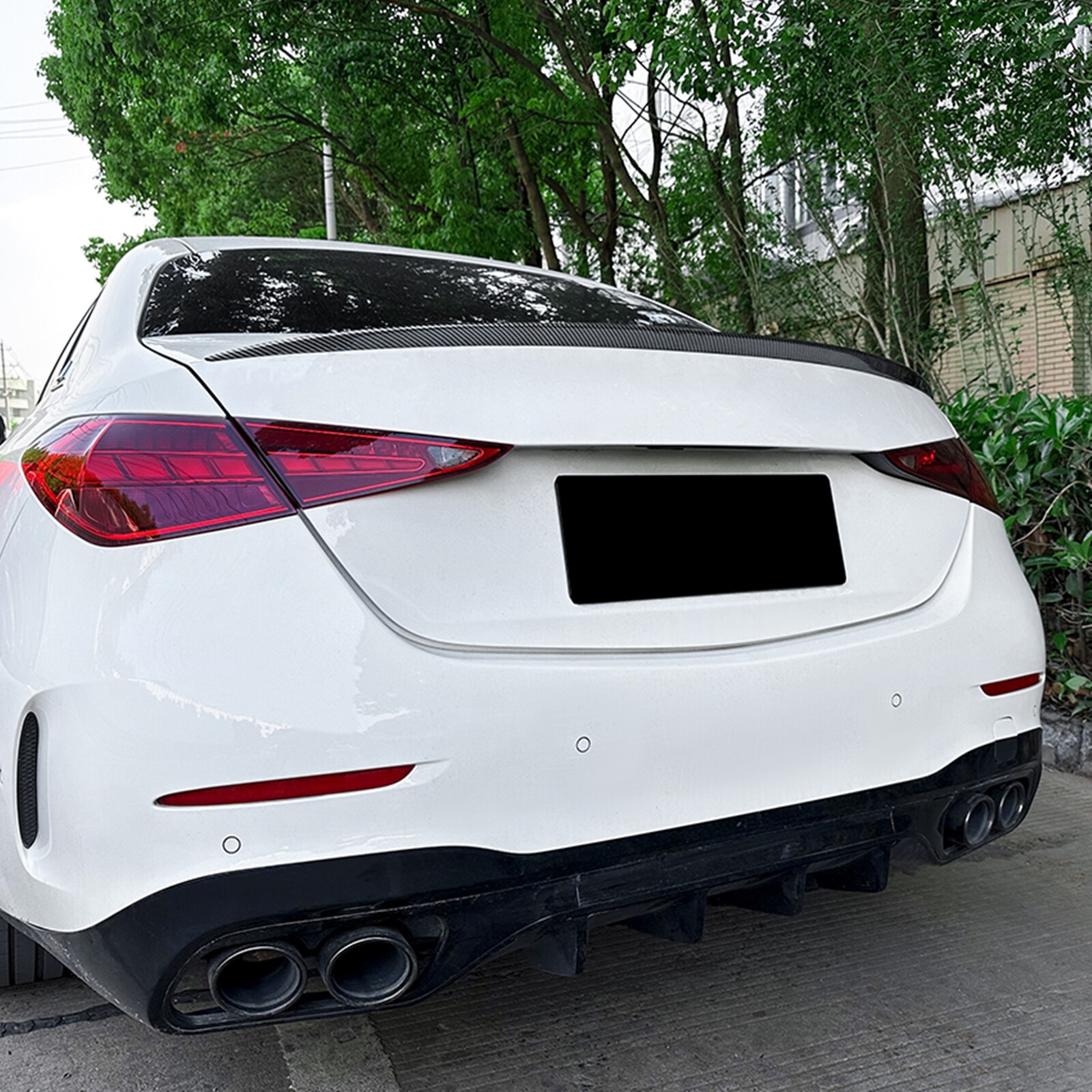 Carbon Look Rear Trunk Spoiler Wing For Mercedes Benz C Class W206 C300 ...