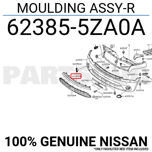 623855ZA0A Genuine Nissan MOULDING ASSY-R 62385-5ZA0A | eBay