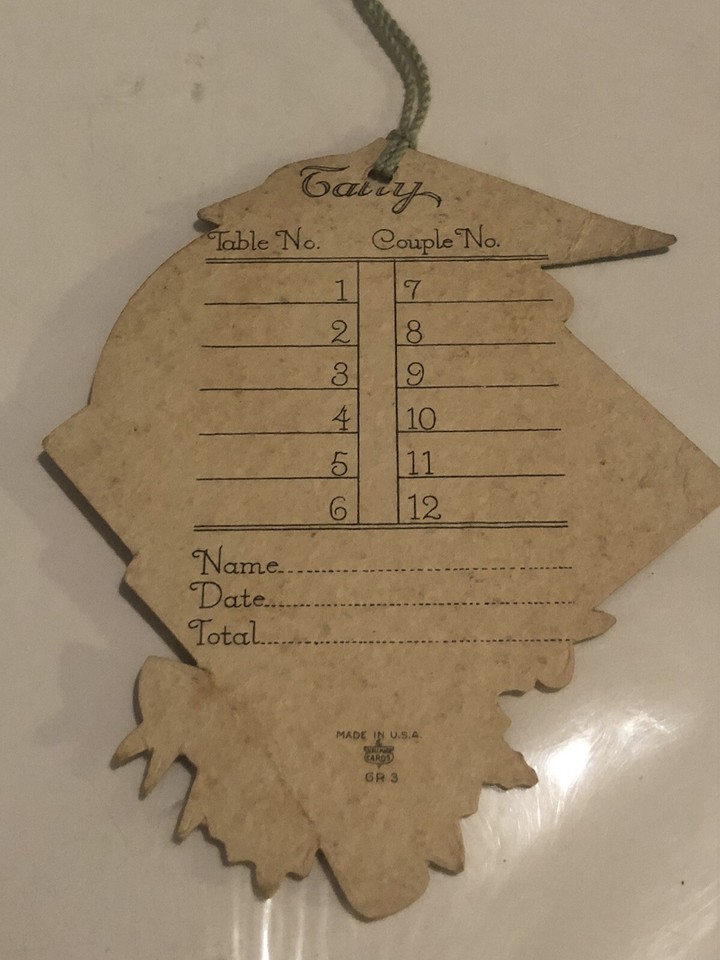 vintage Tally Card Blueish Green Butterfly Box2 | eBay