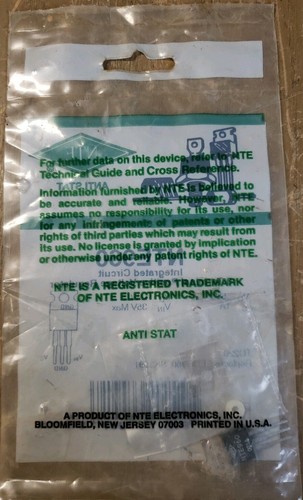 NTE960 Integrated Circuit 3-Terminal Positive Voltage Regulator #1J ...