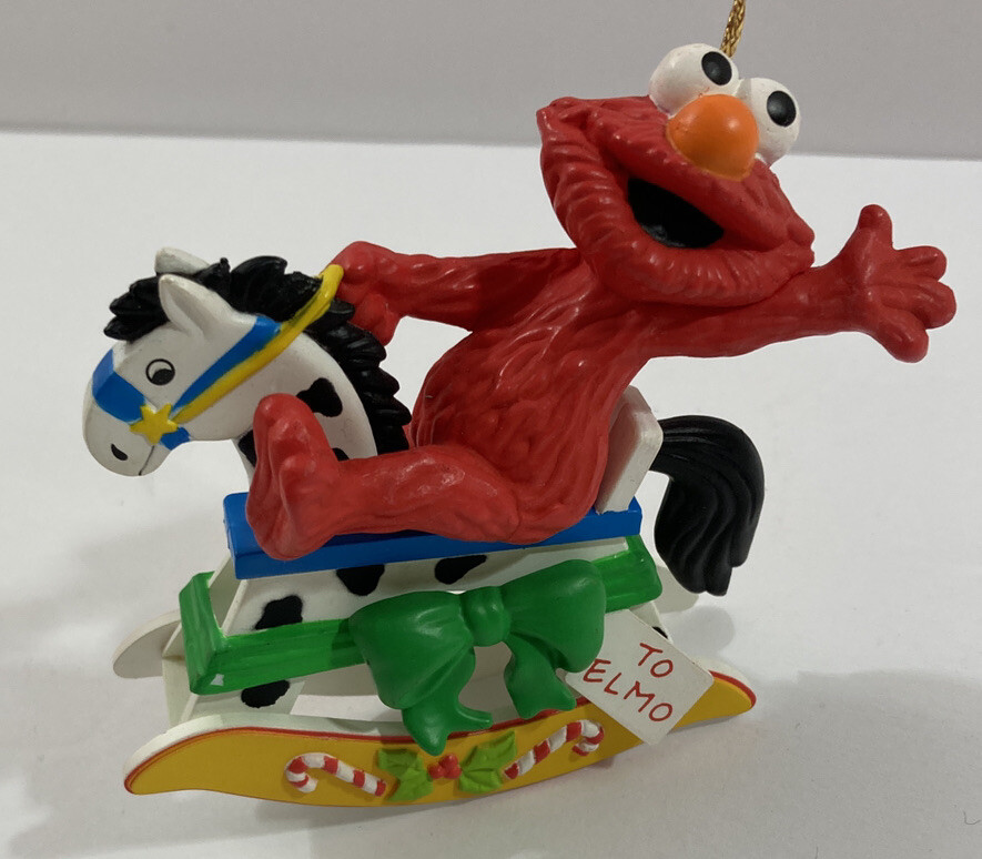 Sesame Street Elmo on Rocking Horse Christmas Ornament Jim Henson ...