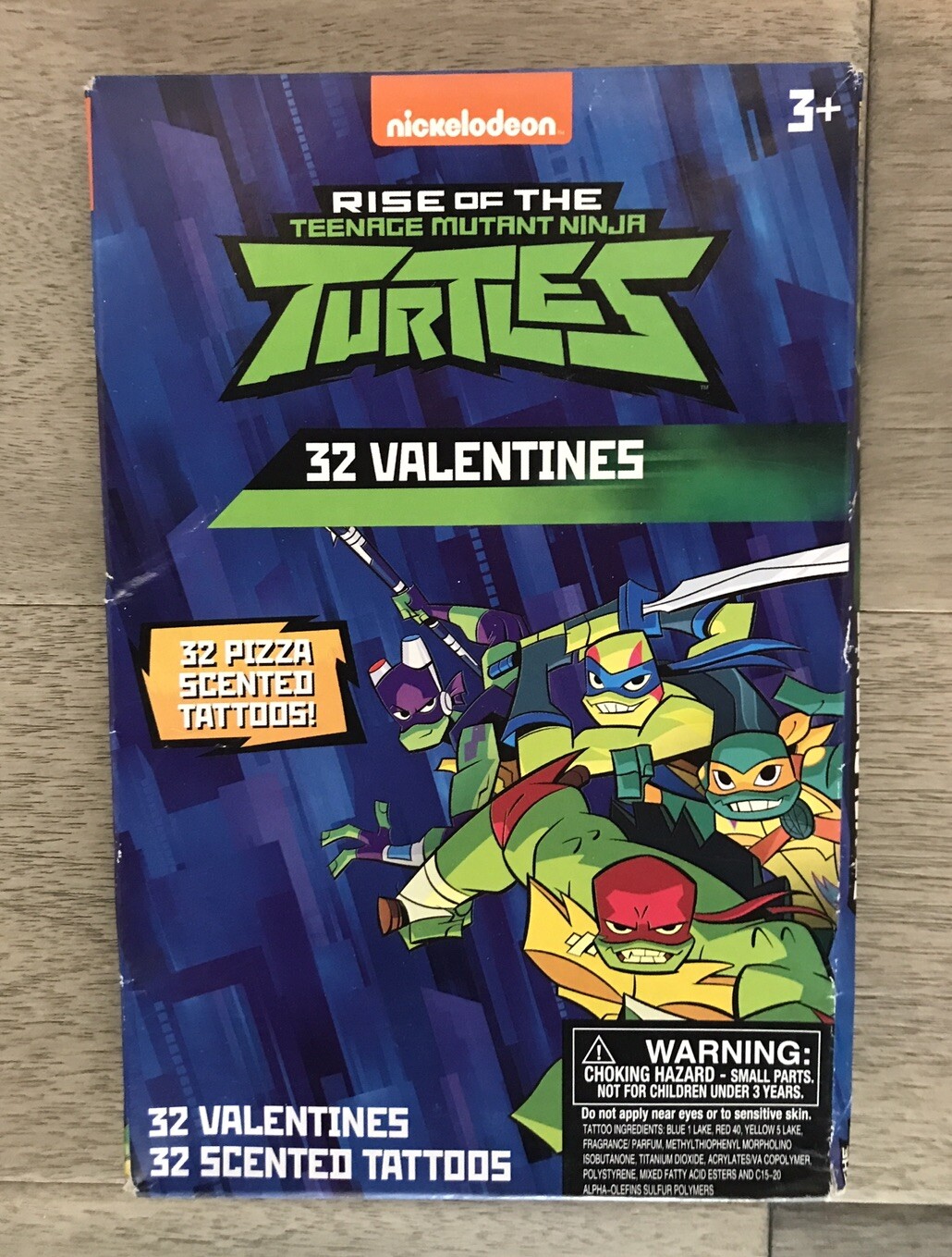 NEW 32 Valentines Turtles Teenage Mutant Ninja w/ 32 Pizza Scented ...